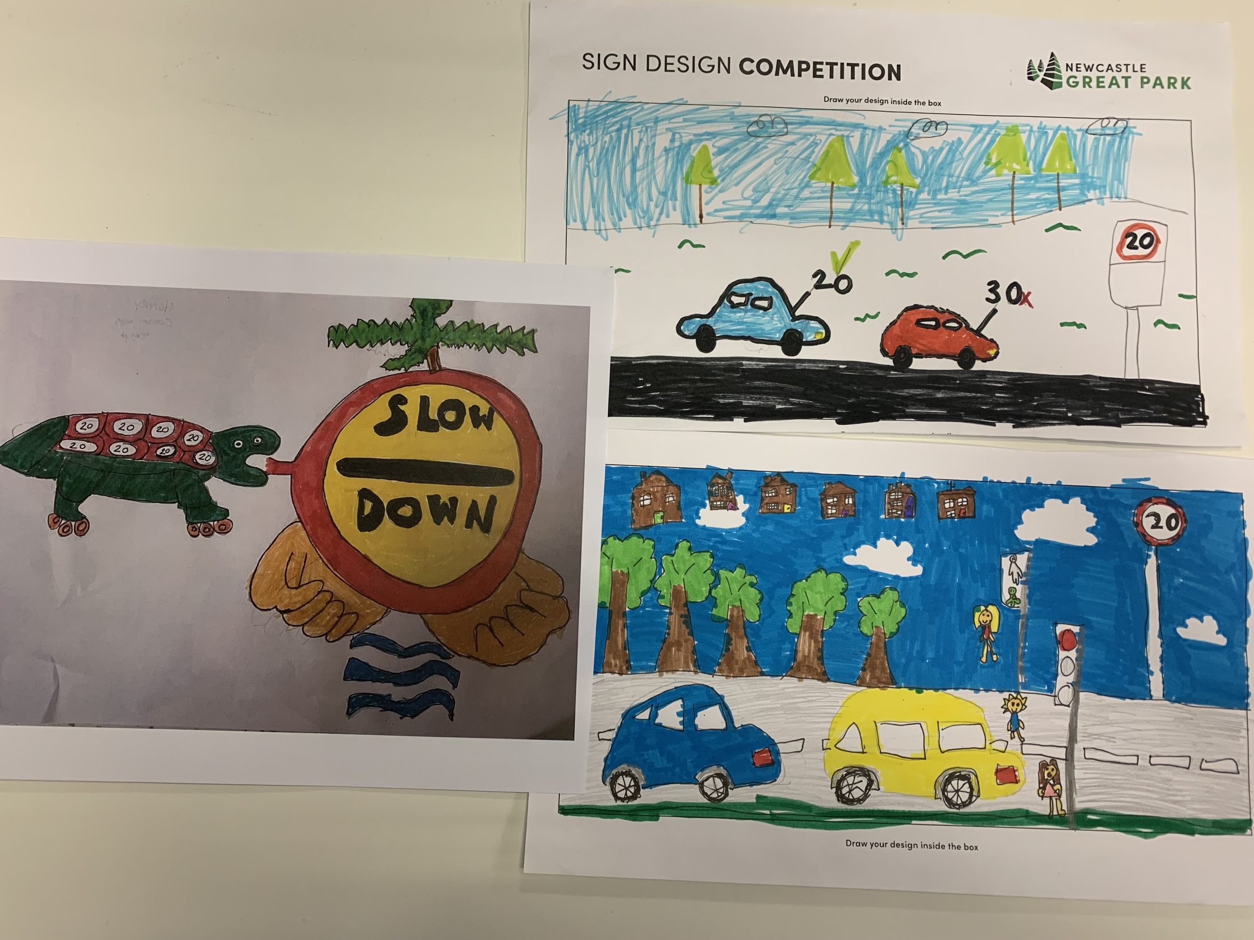 20mph Sign Design Competition Winners - Newcastle Great Park