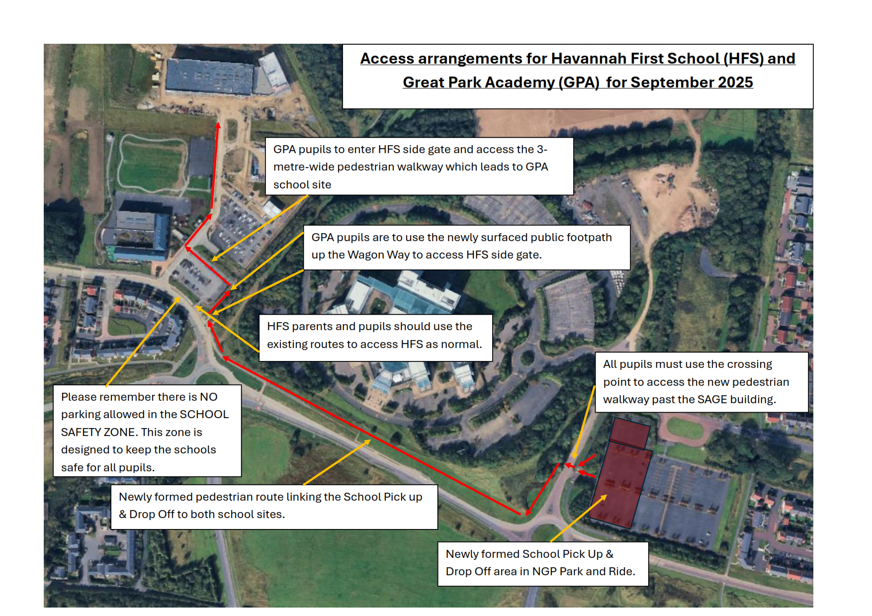 School Access Routes - Havannah First School & Great Park Academy ...